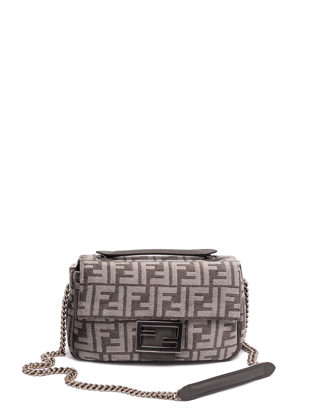 Fendi `baguette Chain` Midi Shoulder Bag In Grigio | ModeSens